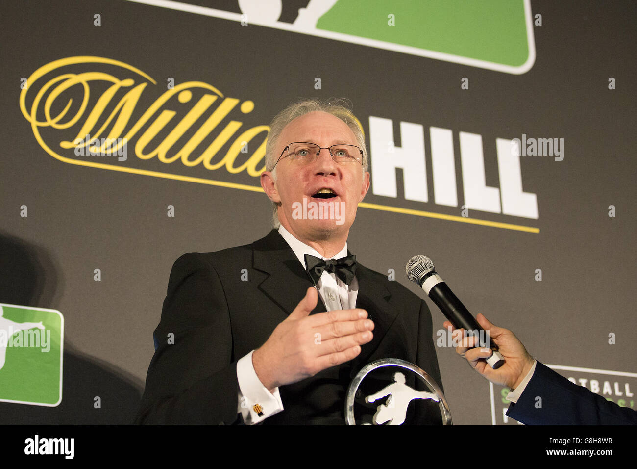 Mike Harrison from the City Gent (left) collects his award for Fanzine ...