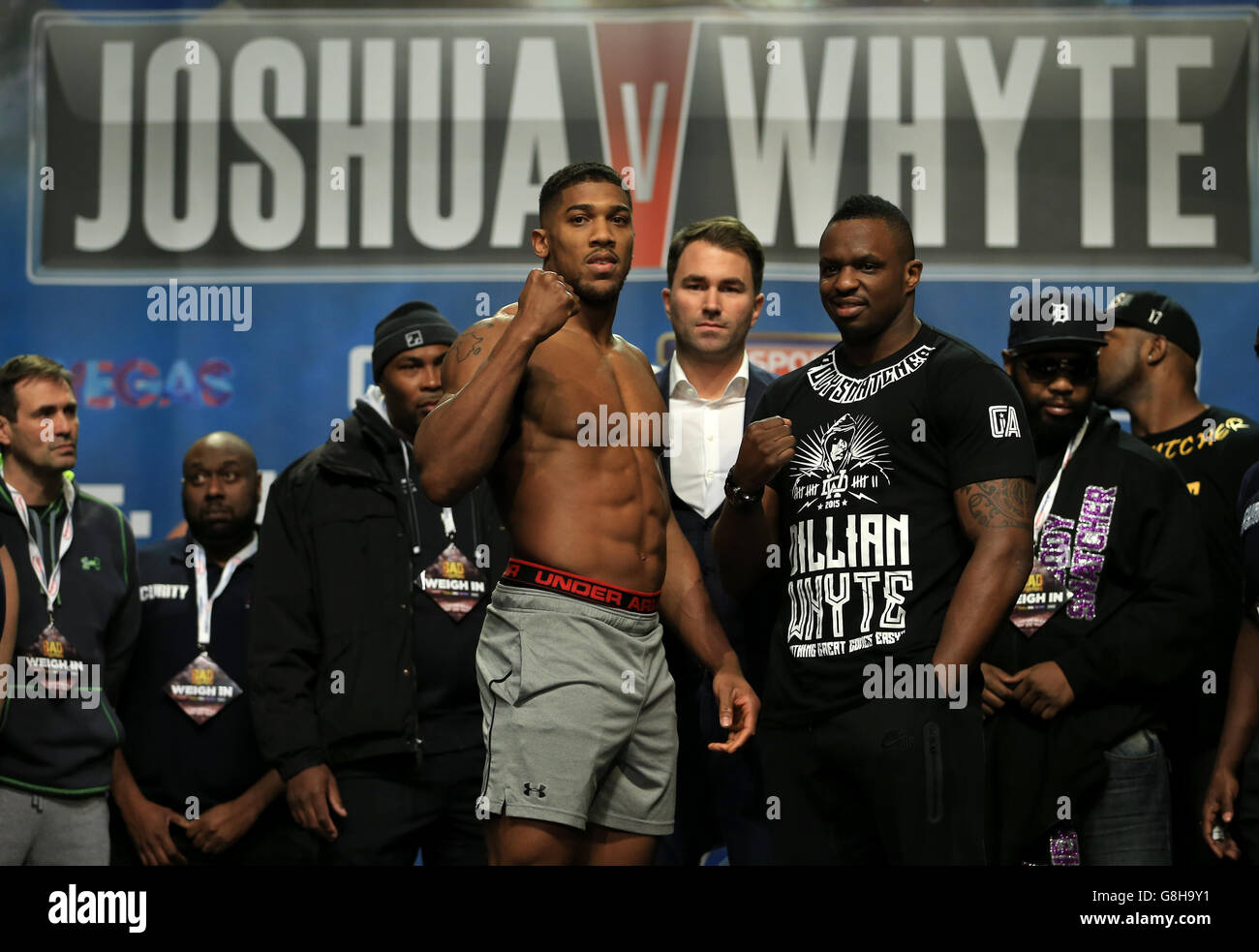 Anthony joshua v dillian whyte weigh in hi-res stock photography and ...