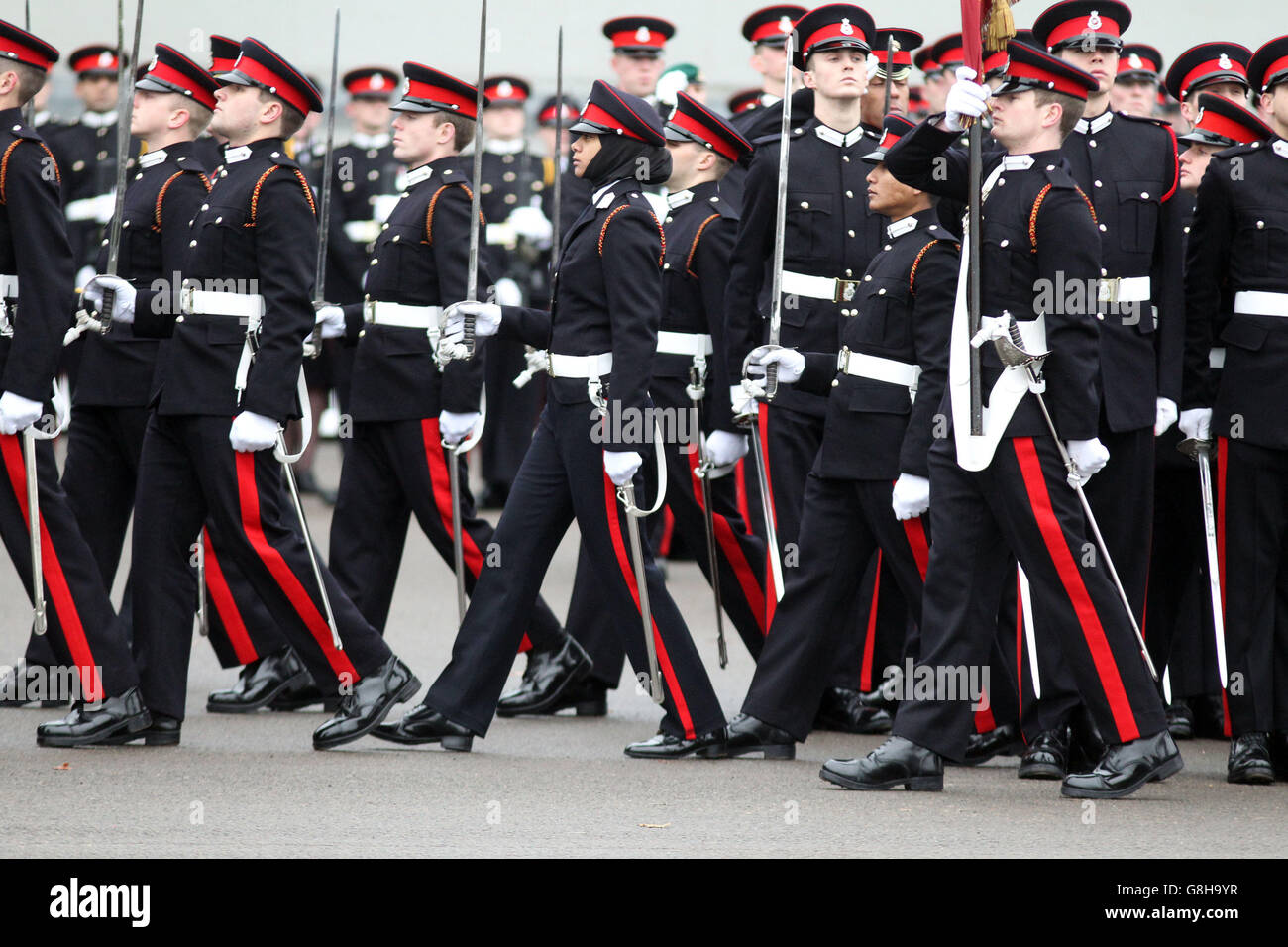 Male and female cadets platoons pass out together for the first time ...