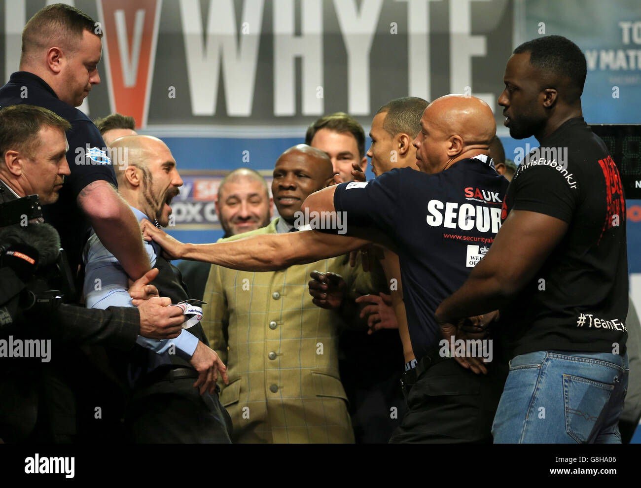 Anthony Joshua v Dillian Whyte Weigh-In - Indigo at The O2 Stock Photo ...