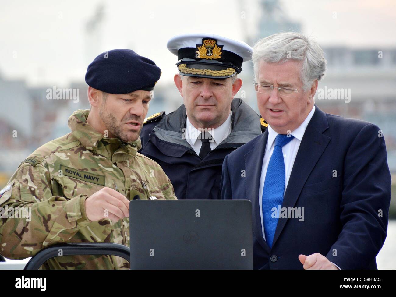 Michael Fallon visit Stock Photo - Alamy