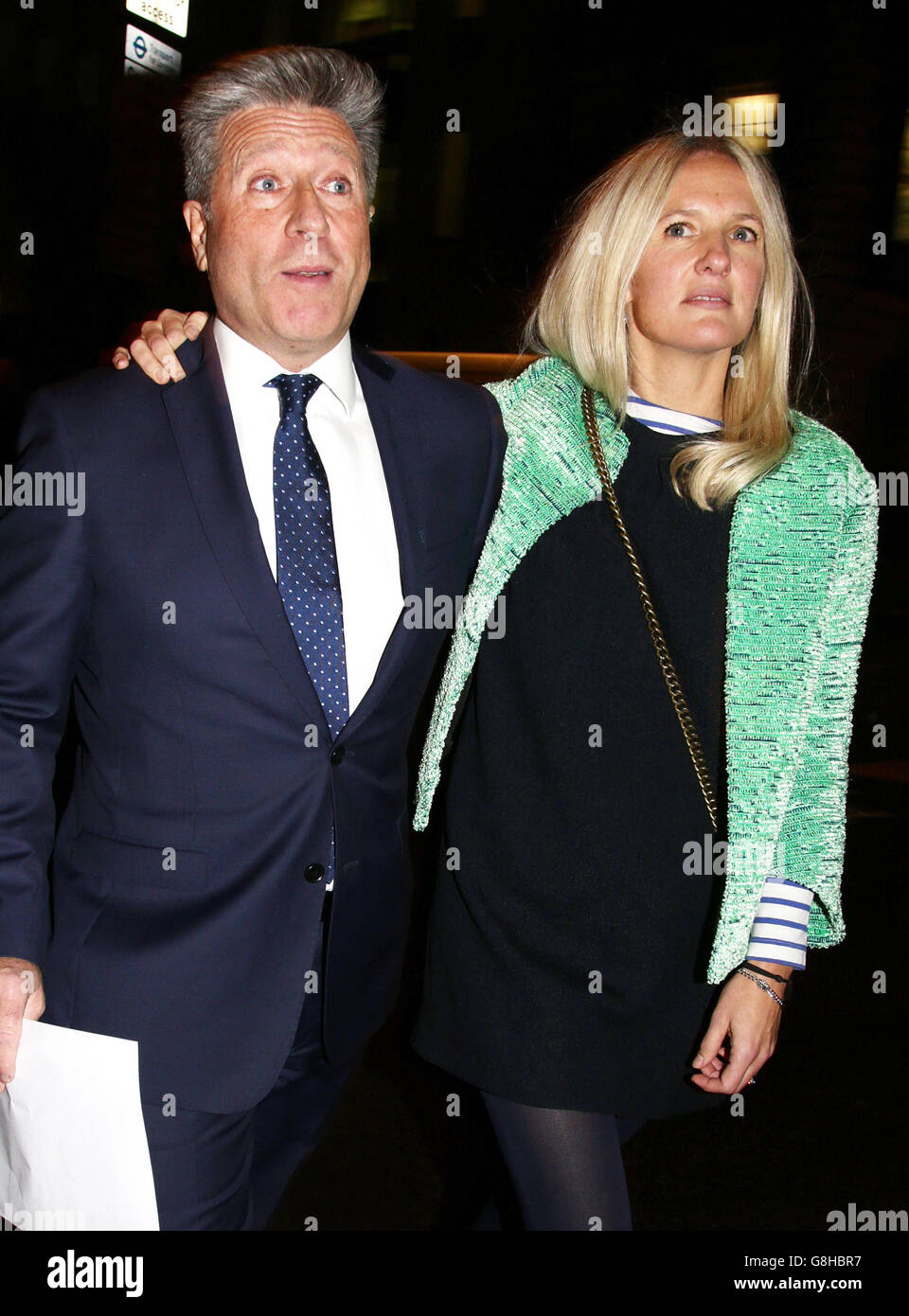 DJ Neil Fox leaves Westminster Magistrates' Court with his wife Vicky ...