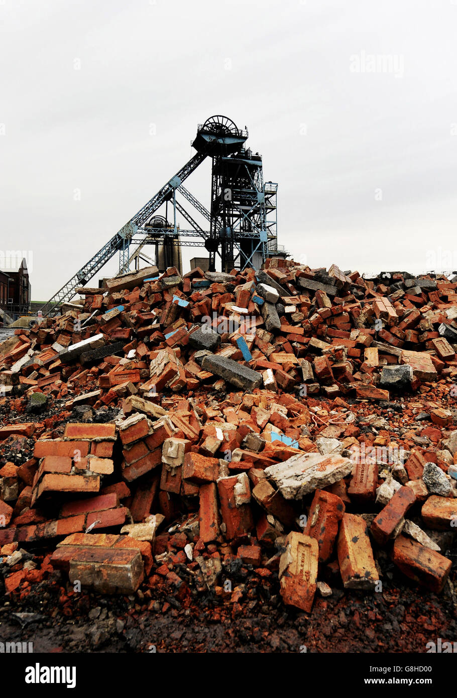 Demolition work continues at Hatfield Colliery near Doncaster, as a ...