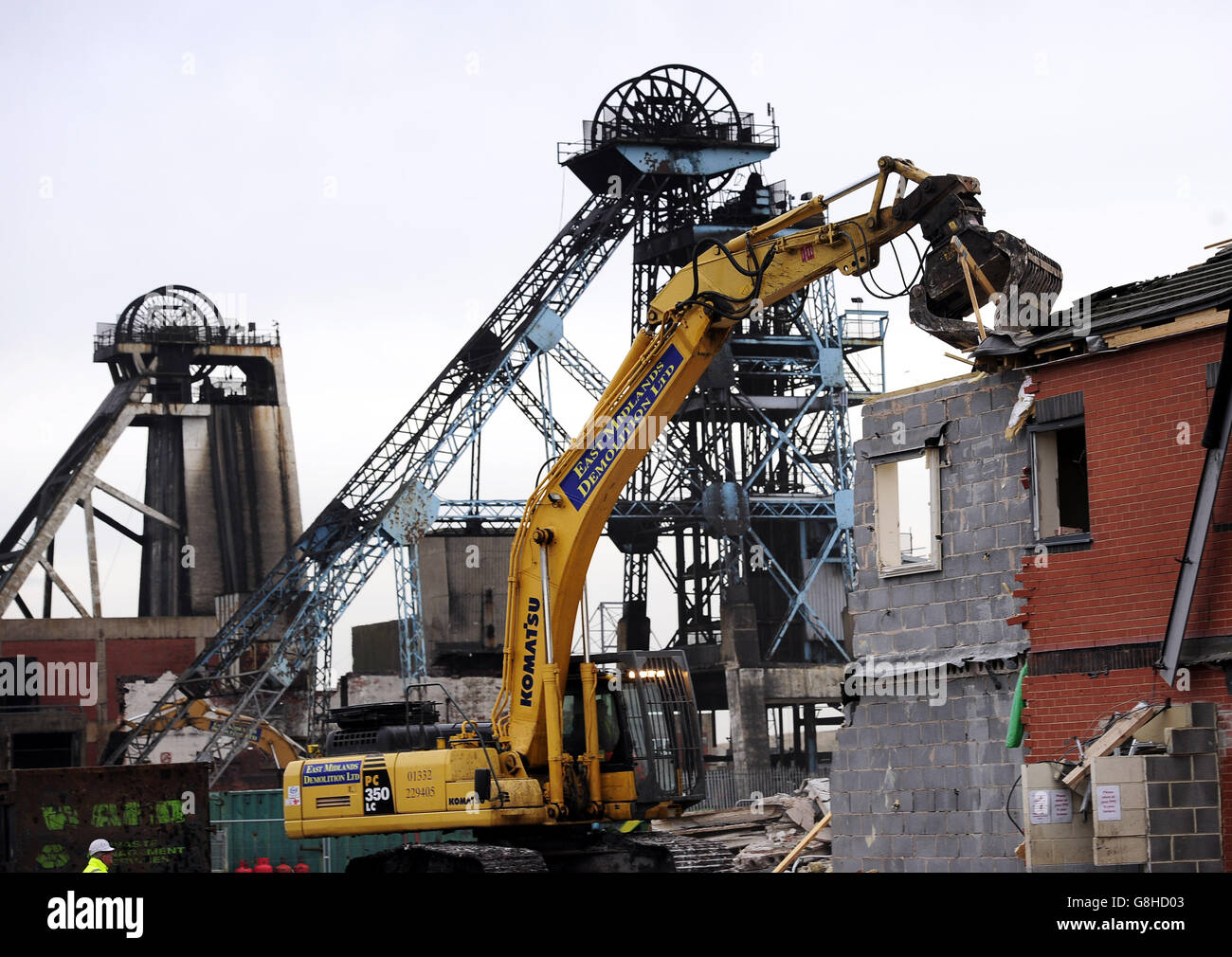 Demolition work continues at Hatfield Colliery near Doncaster, as a ...
