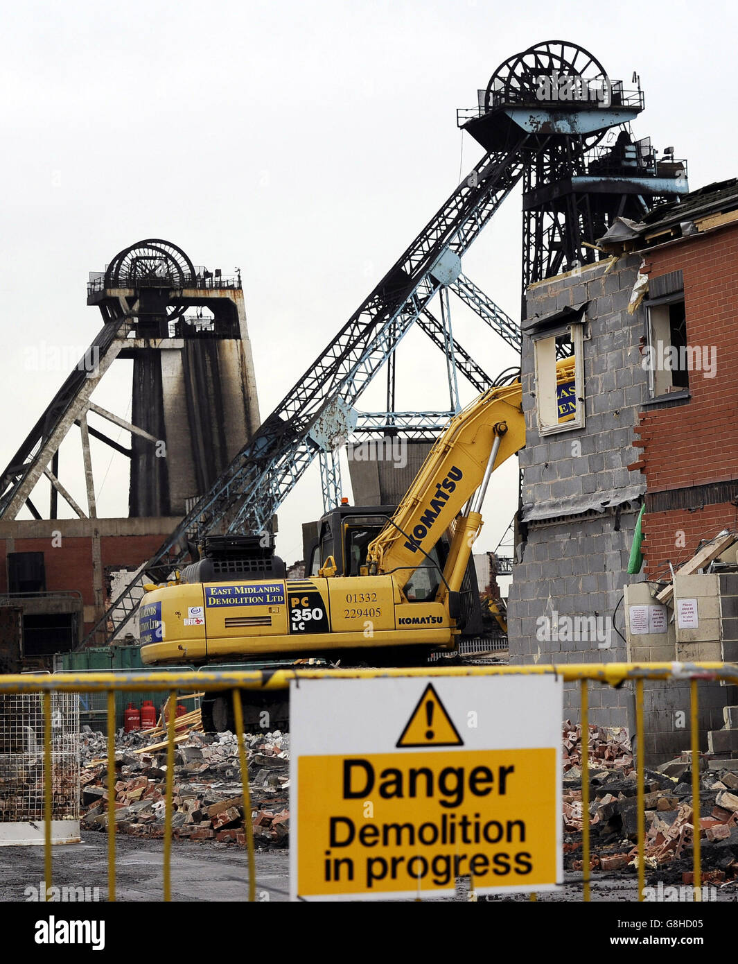 Demolition work continues at Hatfield Colliery near Doncaster, as a ...