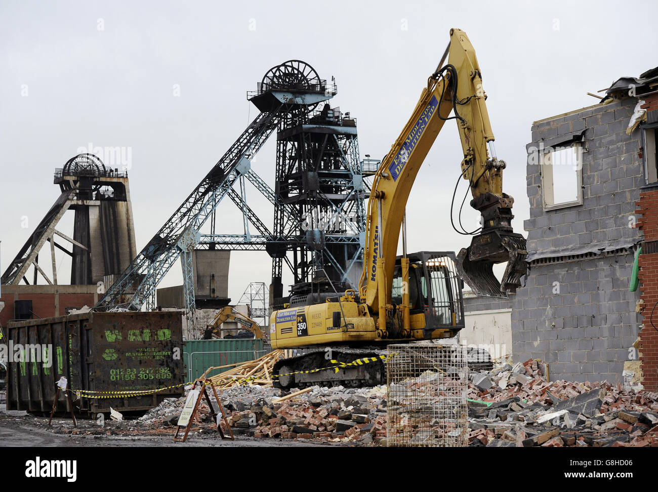 Demolition work continues at Hatfield Colliery near Doncaster, as a ...