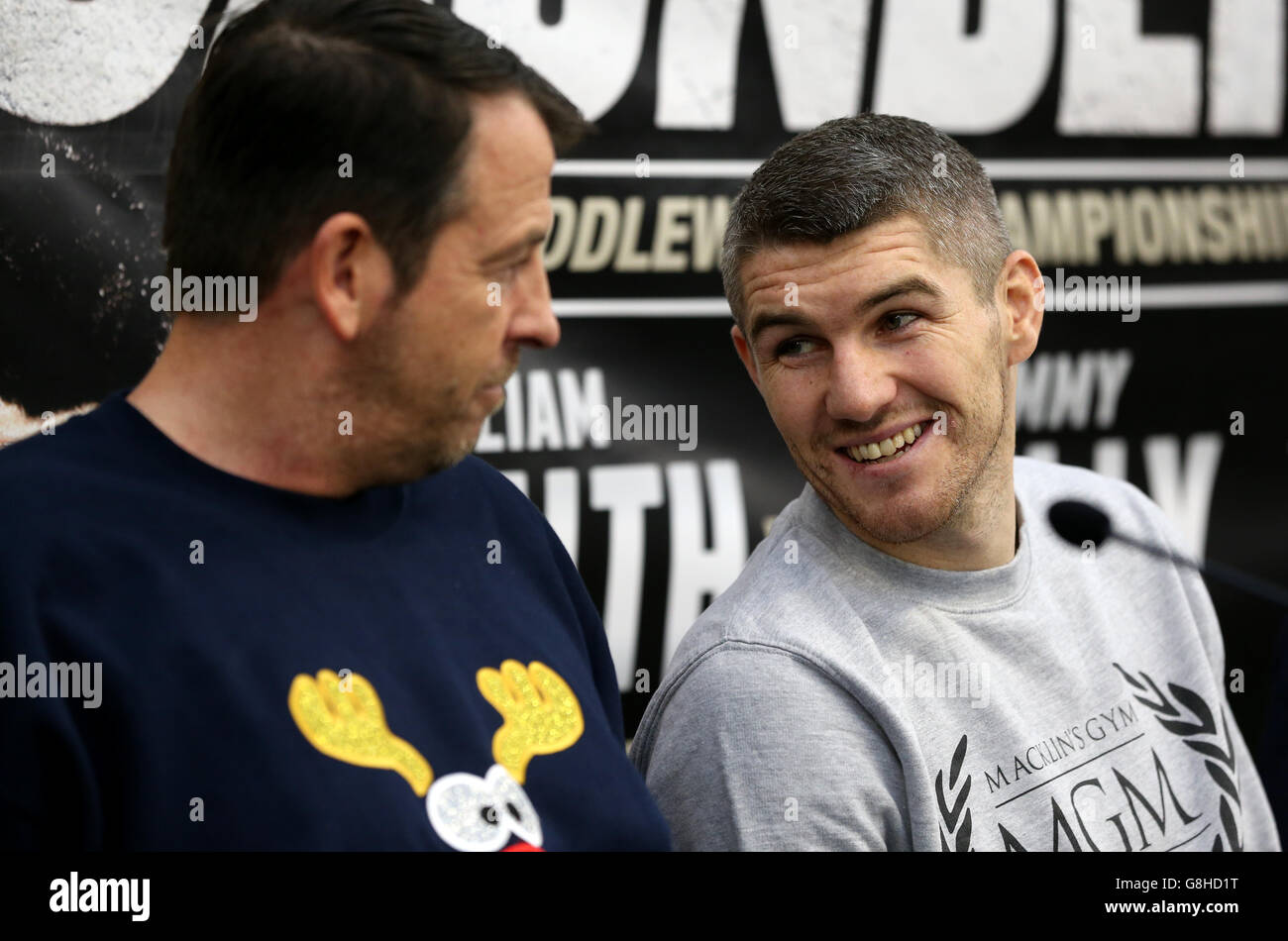 Liam smith head to head press conference hotel football hi-res stock ...