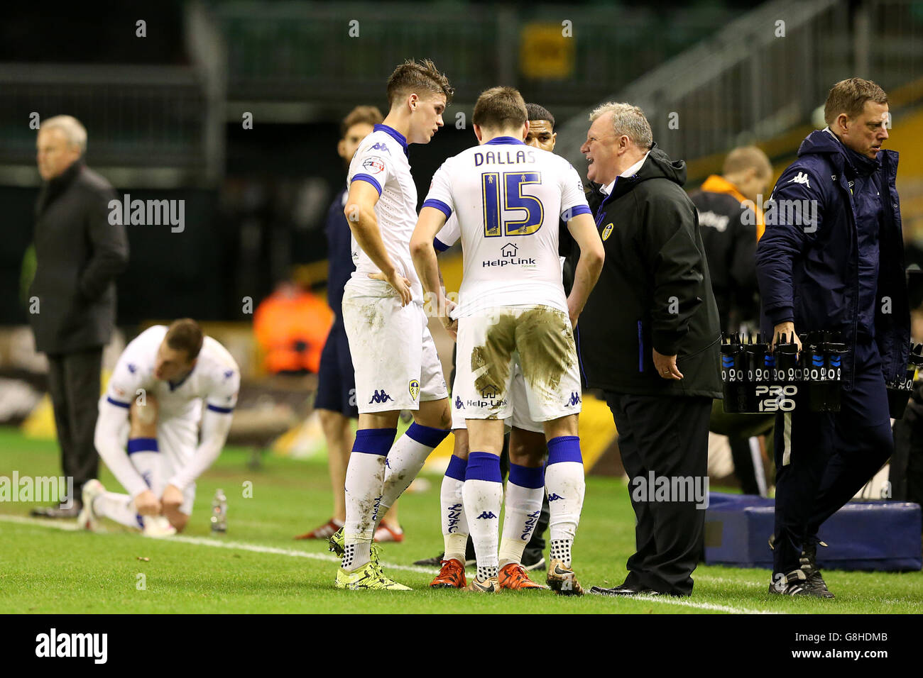 Leeds united manager steve evans right players liam bridcutt hi-res ...