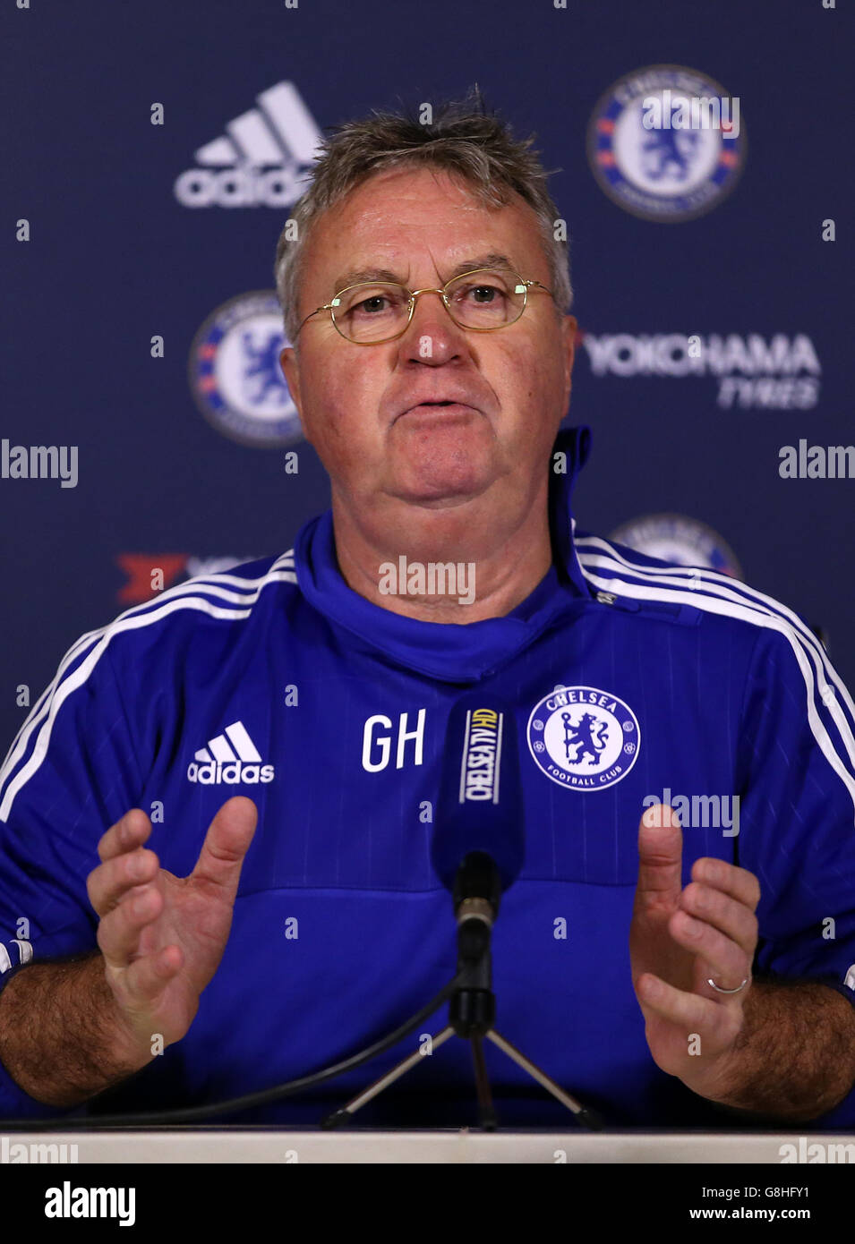 Chelsea Press Conference - Cobham Training Ground Stock Photo - Alamy