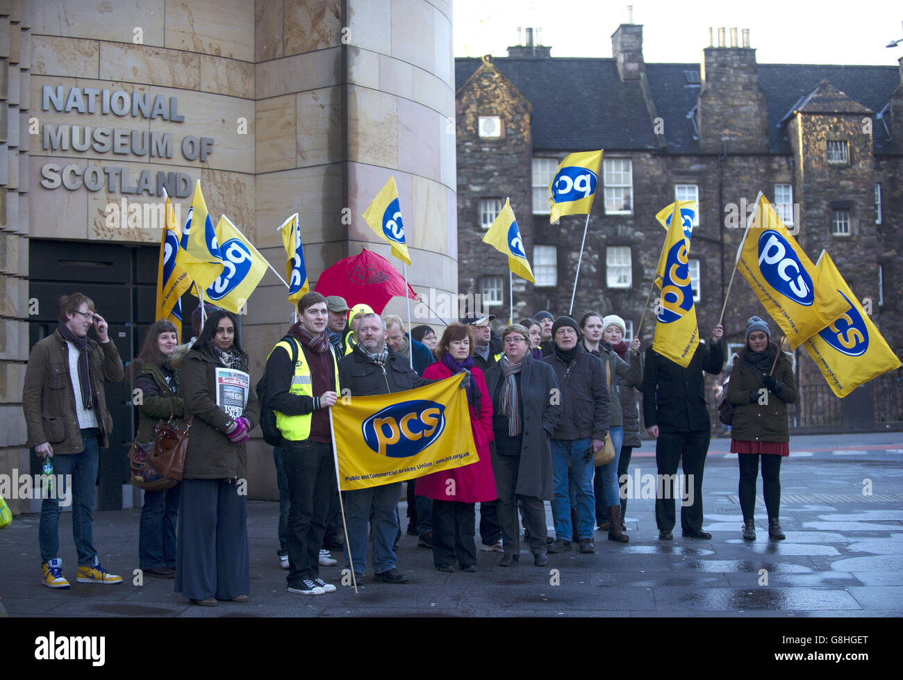 National Museum of Scotland strike Stock Photo - Alamy