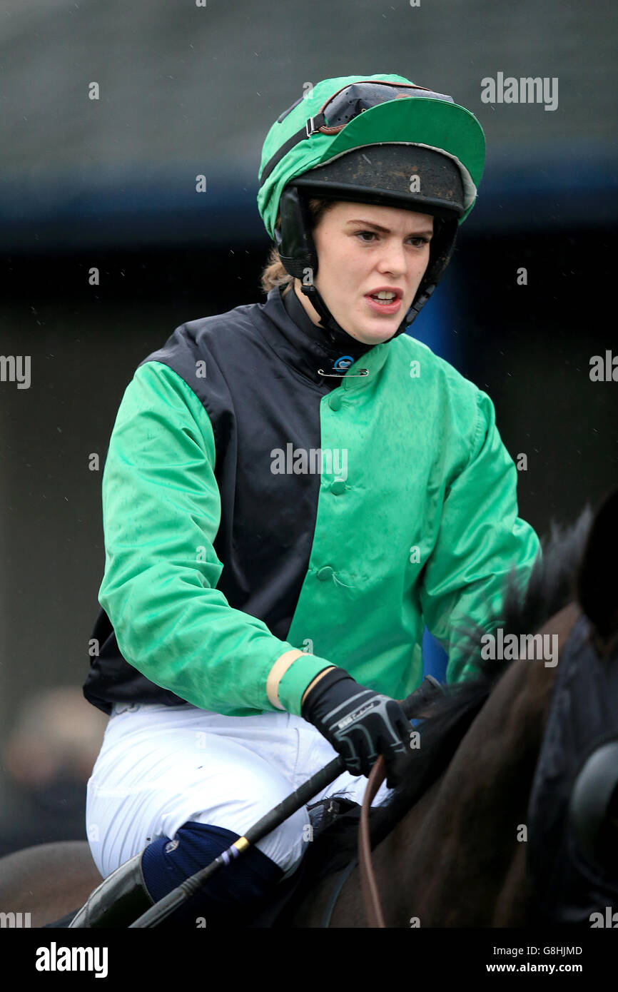 Leicester Races. Miss Lizzie Kelly, jockey Stock Photo - Alamy