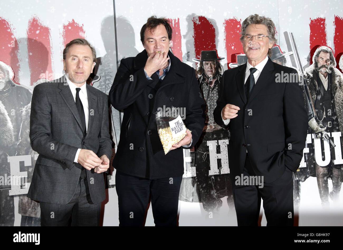 Tim Roth, Quentin Tarantino and Kurt Russell attending the premiere of ...