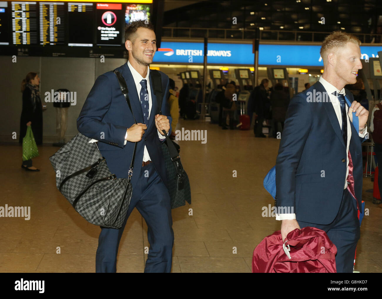 England Cricket Press Conference - Heathrow Airport Stock Photo - Alamy