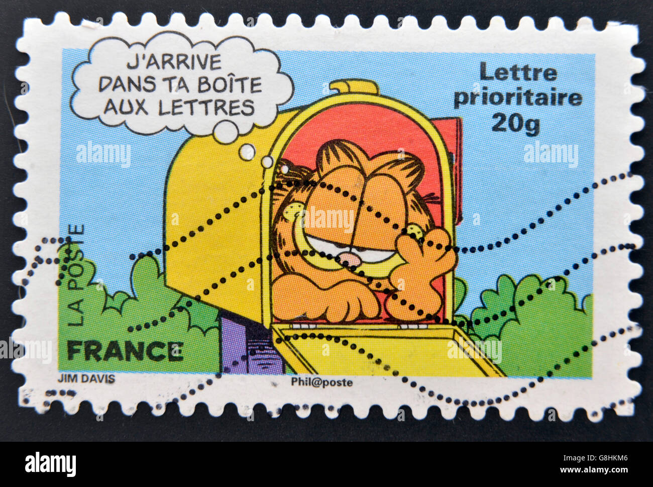 FRANCE - CIRCA 2008: A stamp printed in France shows Garfield, circa ...