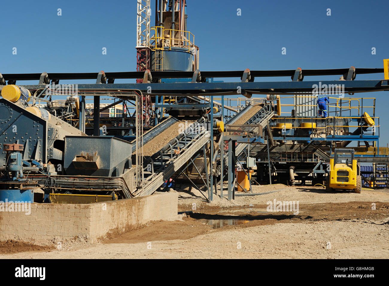 Saxendrift alluvial diamond mine, Plant, Wide view, South Africa Stock ...