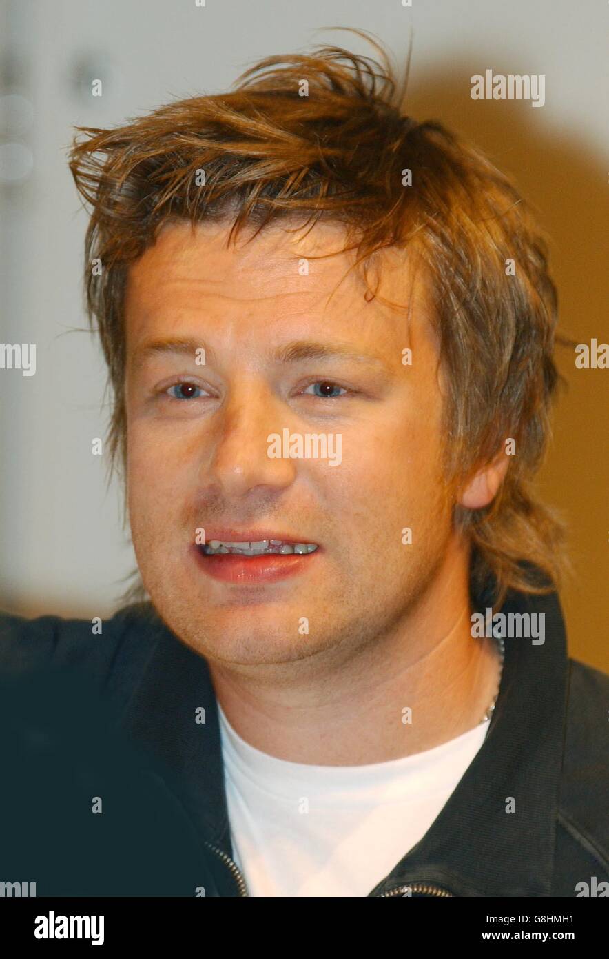 Jamie oliver meets his new interactive waxwork model hi-res stock ...