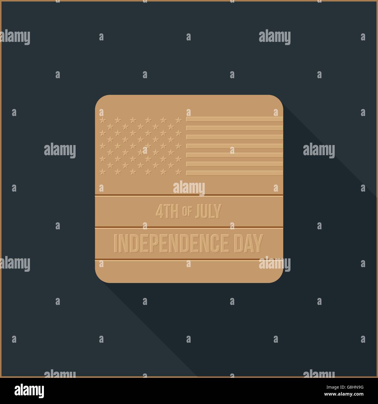 Independence day flat design icon vector illustration Stock Vector ...