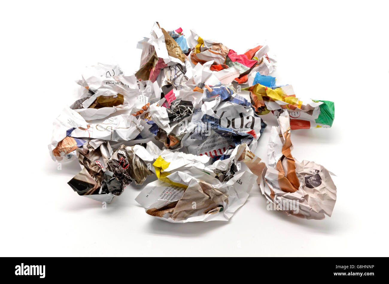 Crumpled paper balls and thrown Stock Photo - Alamy