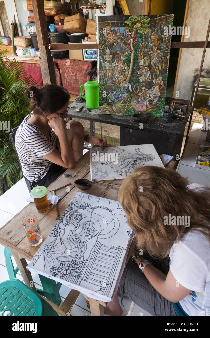 Elk220-3158v Indonesia, Bali, Ubud, Bali Art Project, painting ...