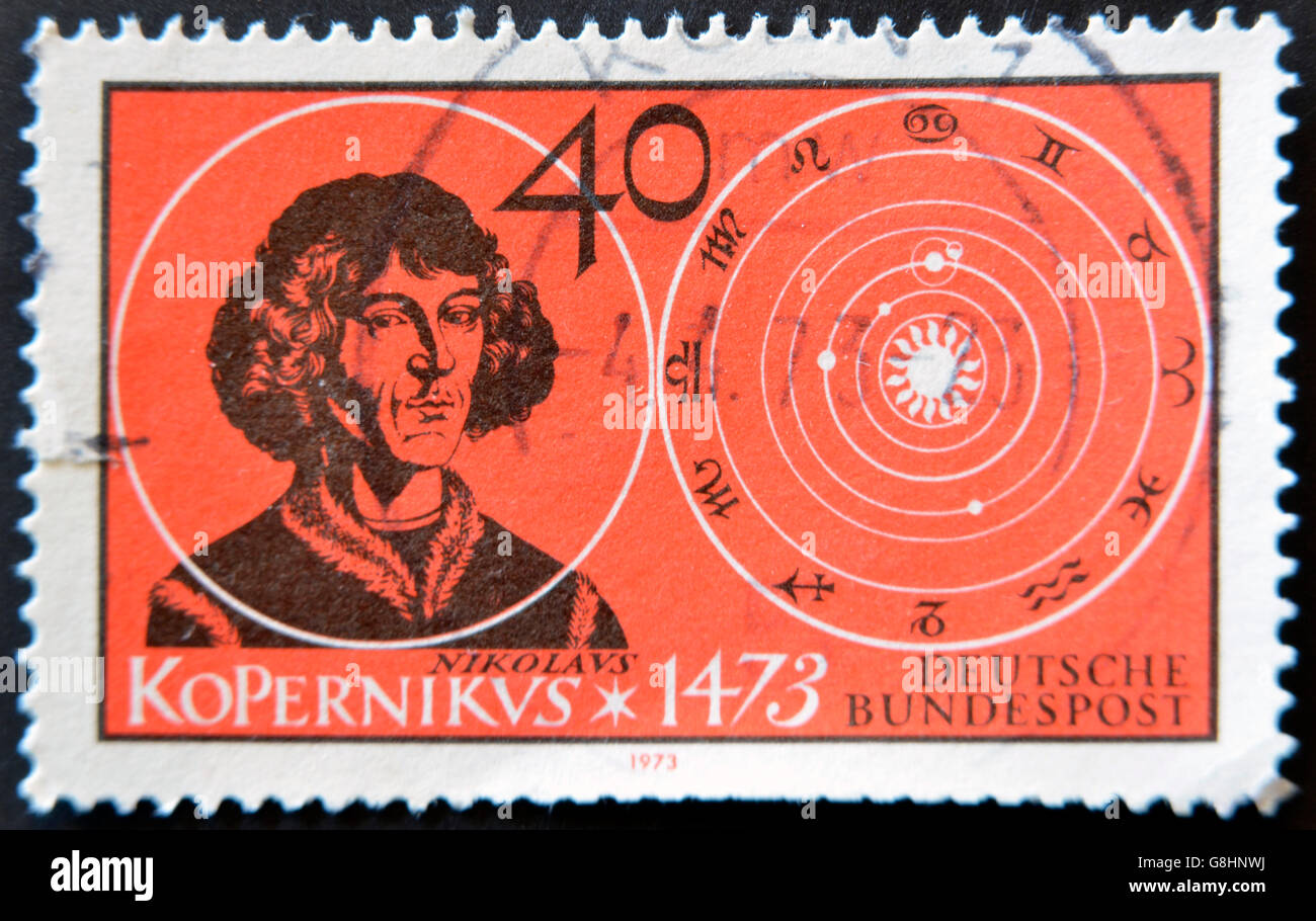 GERMANY - CIRCA 1973: a stamp printed in the Germany shows Nicolaus ...