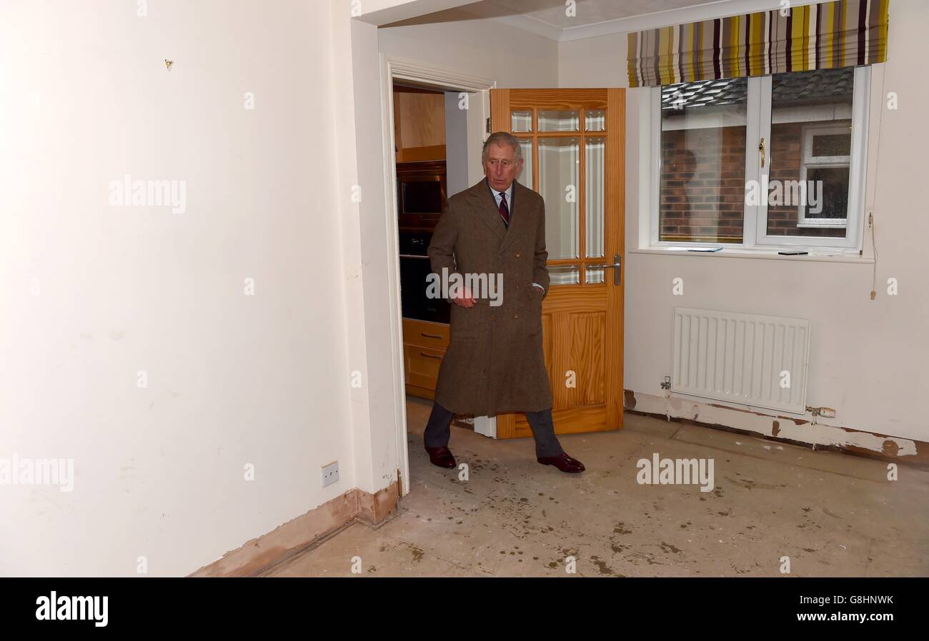The Prince of Wales visits the home of Barry Cookson as he visits ...