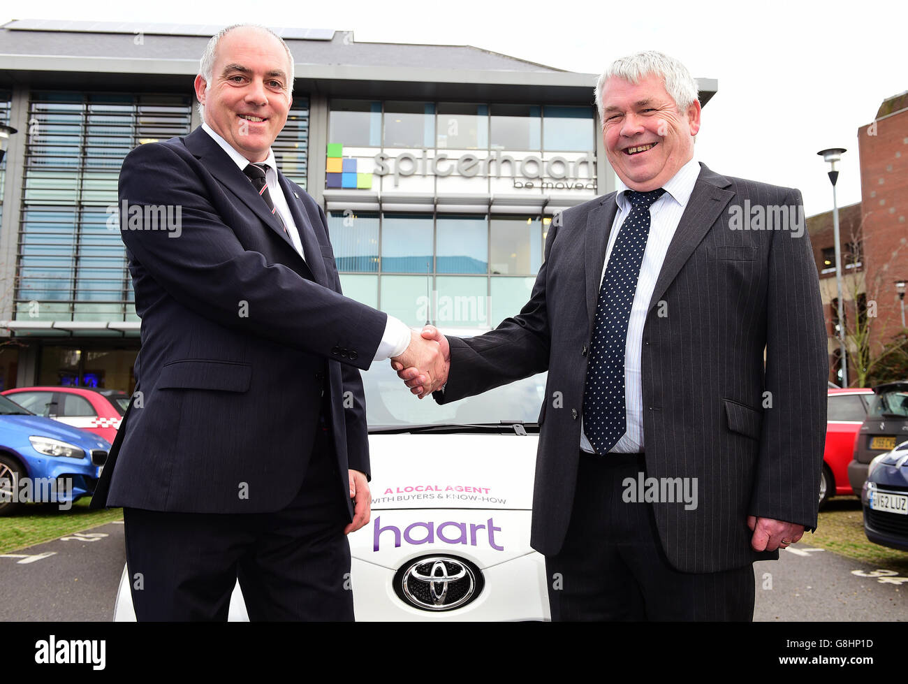 James Claydon, left, and Chris Howell, Spicerhaart fleet Manager, right ...