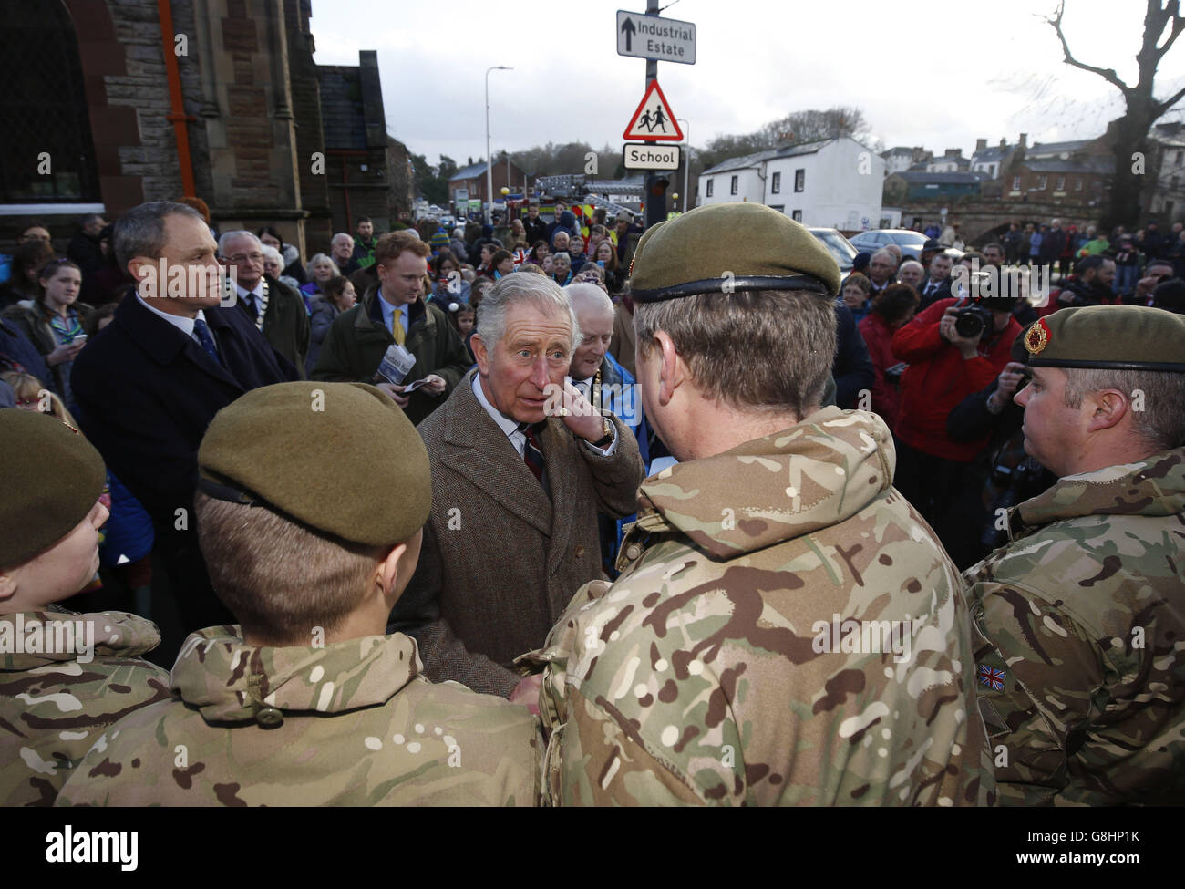 The Prince of Wales meets members of the armed forces as he visits ...