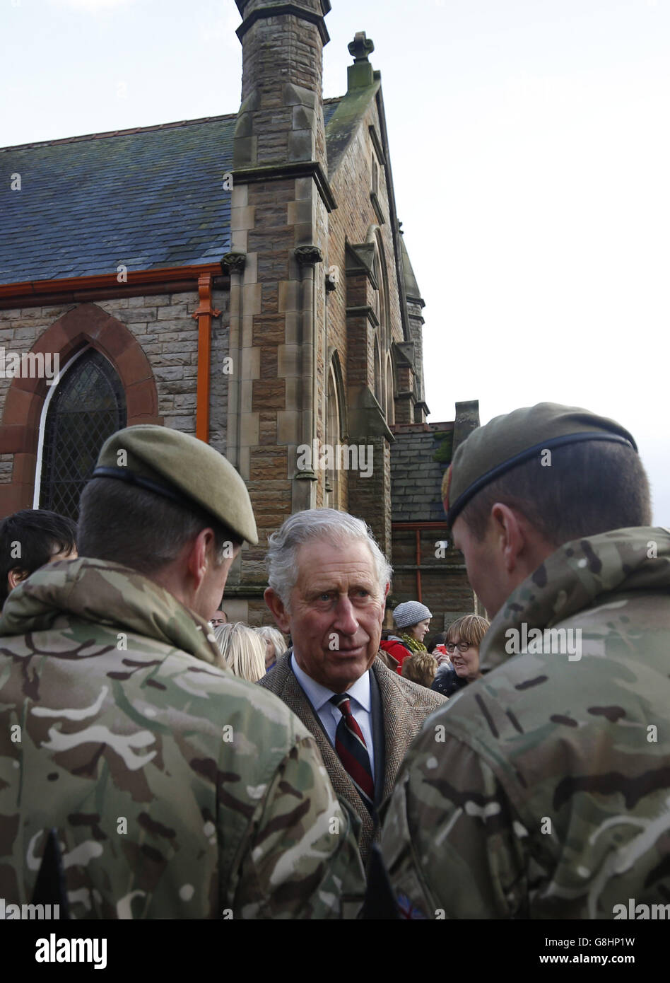The Prince of Wales meets members of the armed forces as he visits ...