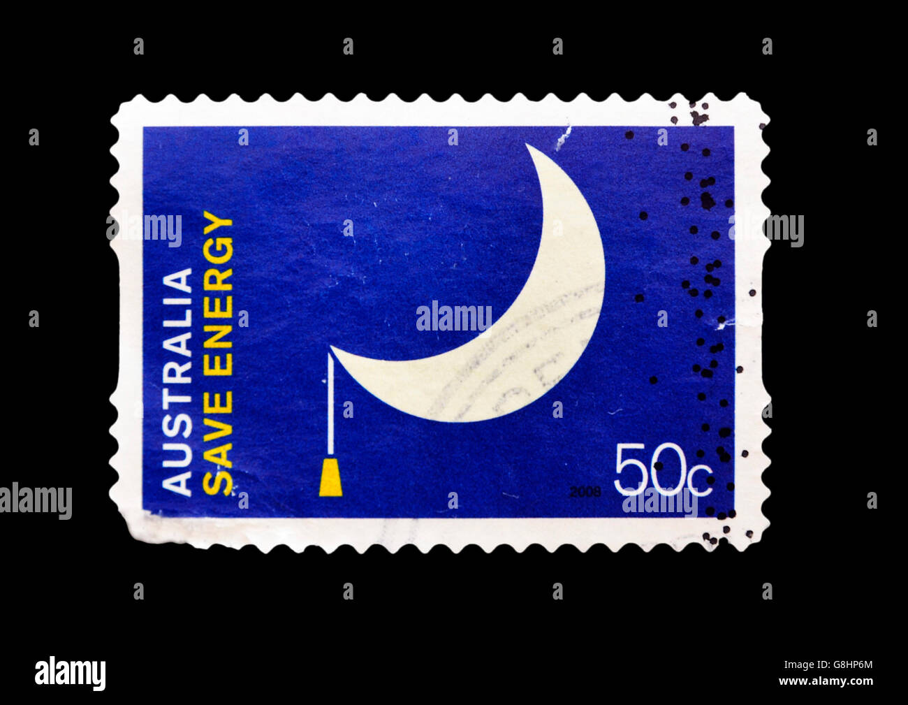 AUSTRALIA - CIRCA 2008: A stamp printed in Australia showing a moon ...