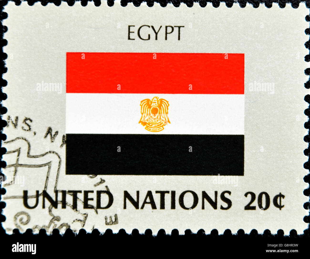 UNITED NATIONS - CIRCA 1980: A stamp printed by United Nations shows ...