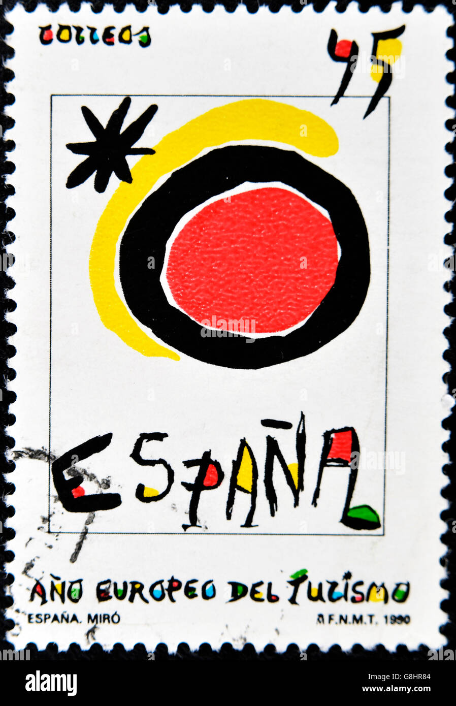 SPAIN - CIRCA 1990: A stamp printed in spain shows Spanish tourism ...