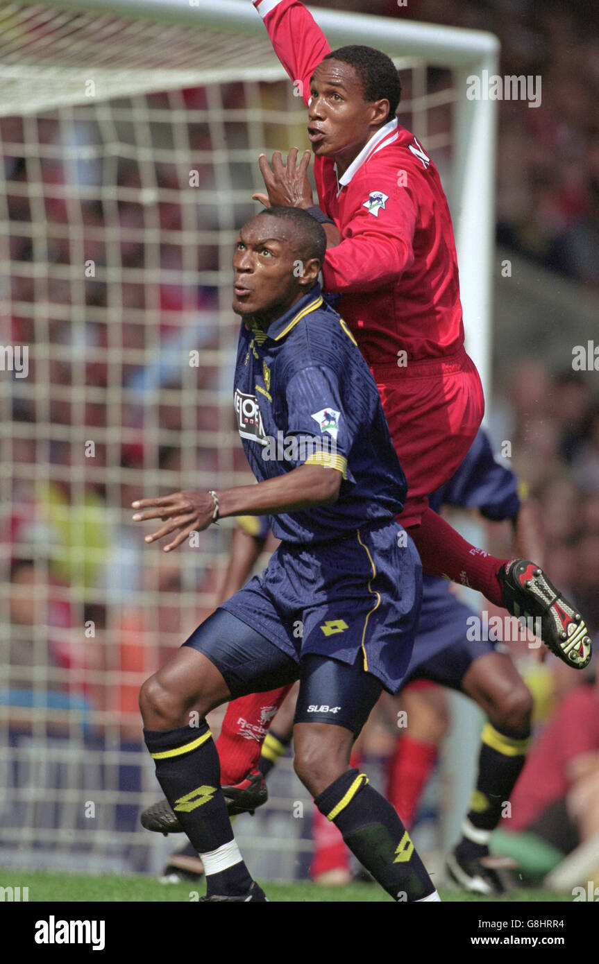 Marcus Gayle, Wimbledon (L) and Paul Ince, Liverpool (R Stock Photo - Alamy