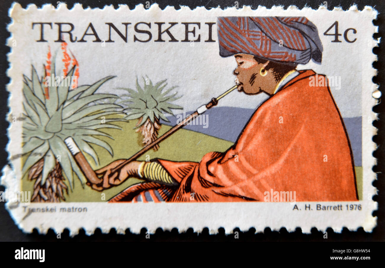REPUBLIC OF SOUTH AFRICA - CIRCA 1976: A stamp printed in Transkei ...