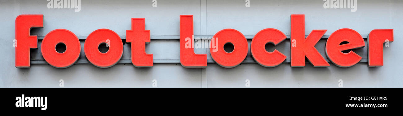 Shop sign stock. A shop sign for Foot Locker in central London Stock ...