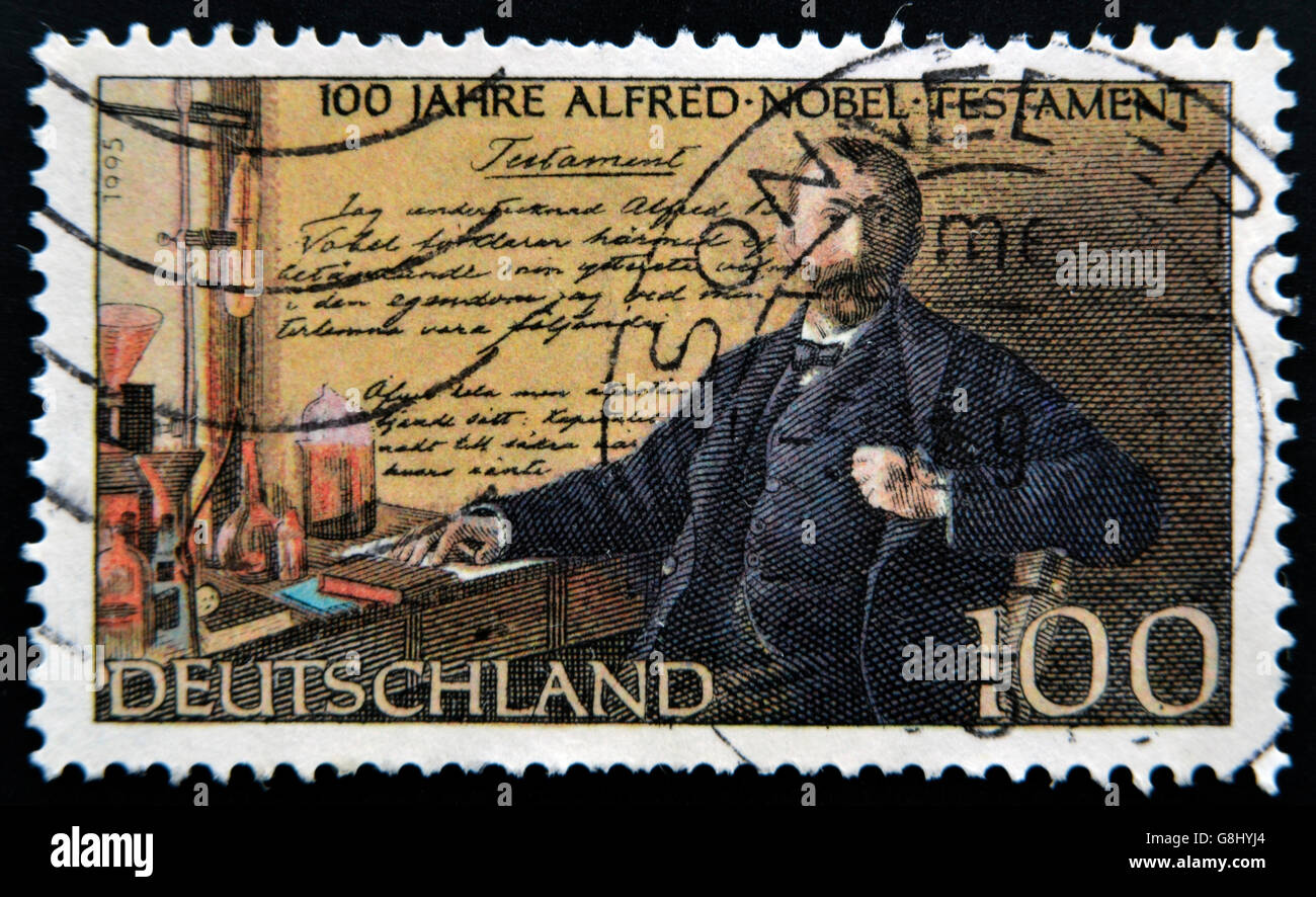 GERMANY - CIRCA 1995: A stamp printed in Germany dedicated to 100 years ...