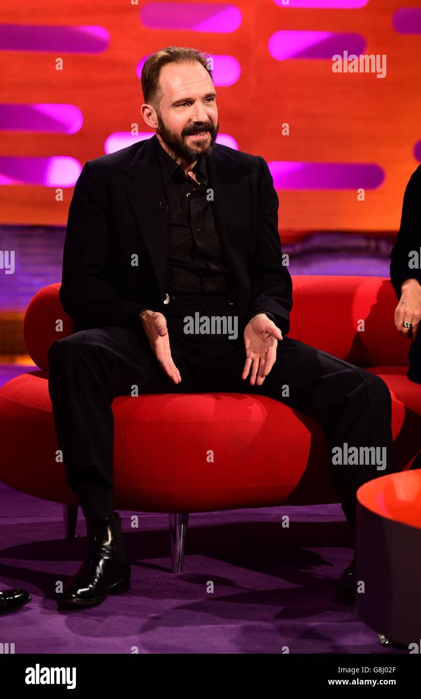Ralph Fiennes during the filming of the Graham Norton Show at The ...