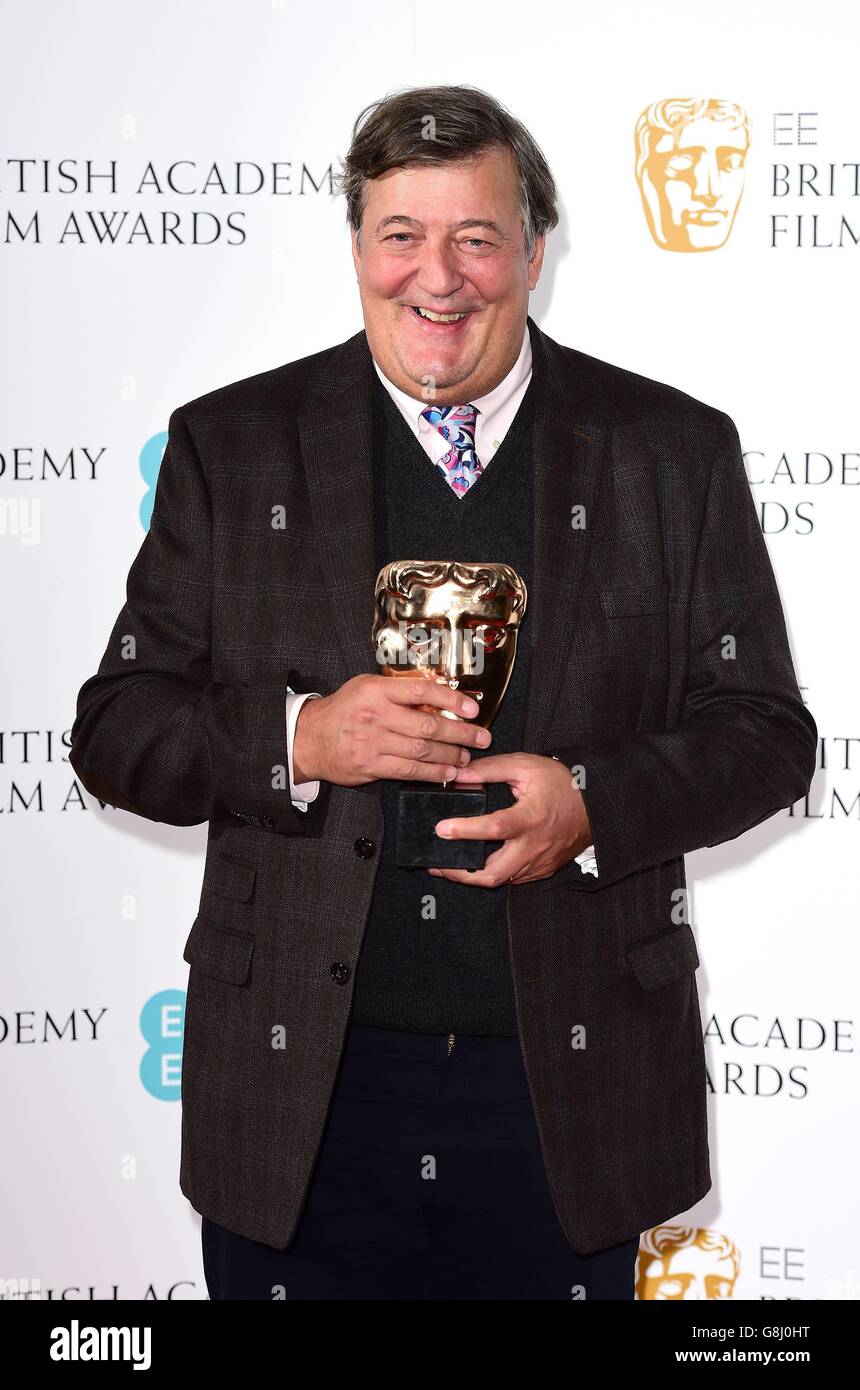 Stephen Fry attending the EE British Academy Awards nominations ...