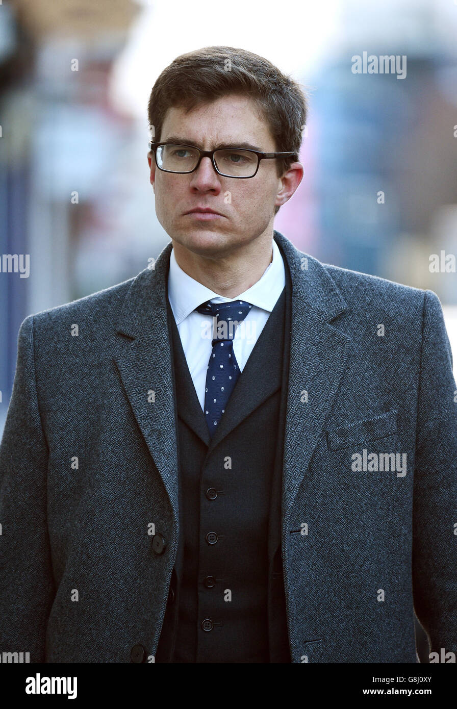 Nicholas Moss arrives at Wiltshire and Swindon Coroner's Court in ...
