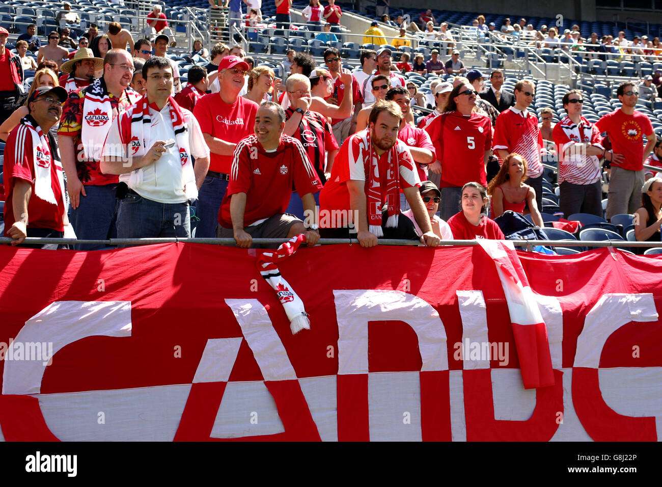 Canada fans soak up the atmosphere at the Qwest Field Stadium Stock ...