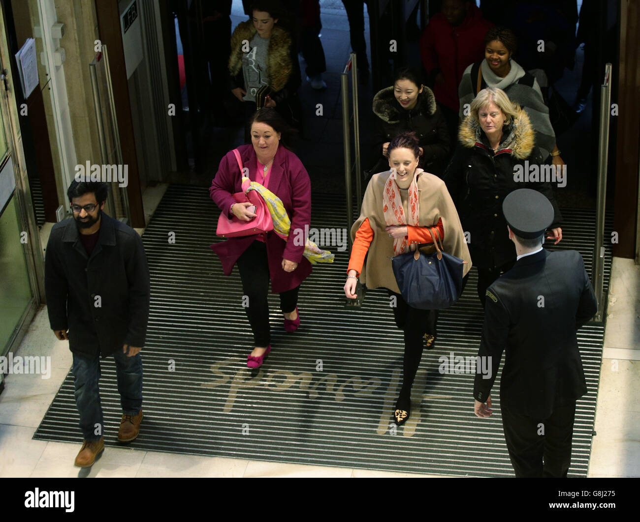 The doors are opened for shoppers queuing outside luxury department ... The doors are opened for shoppers queuing outside luxury department ...