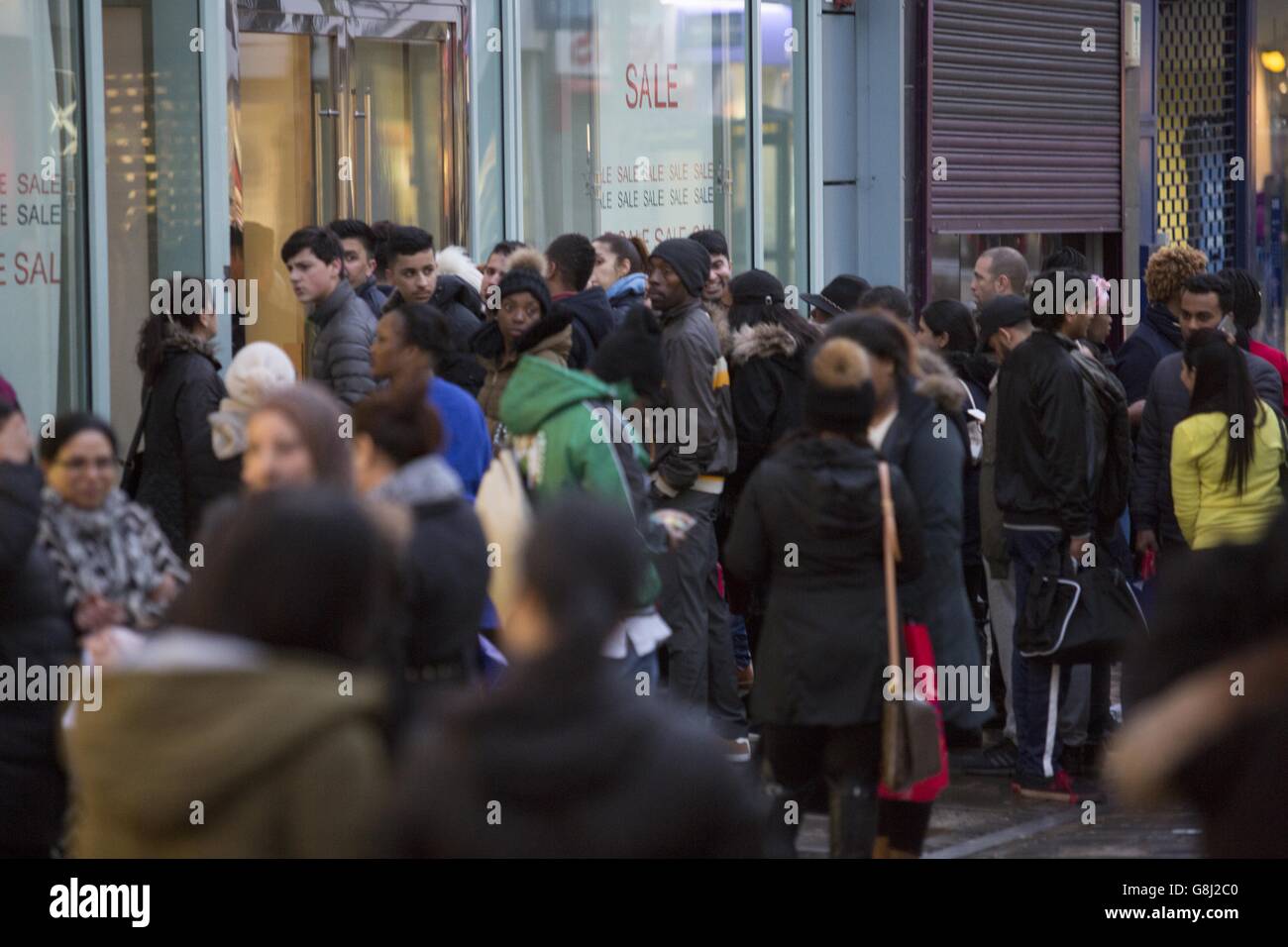 Shoppers at Centrale shopping centre in Croydon during the Boxing Day ...