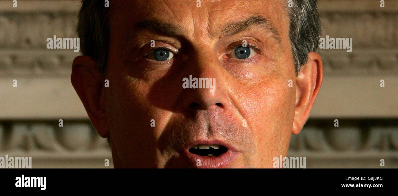 Tony Blair - IRA Statement - 10 Downing Street Stock Photo - Alamy