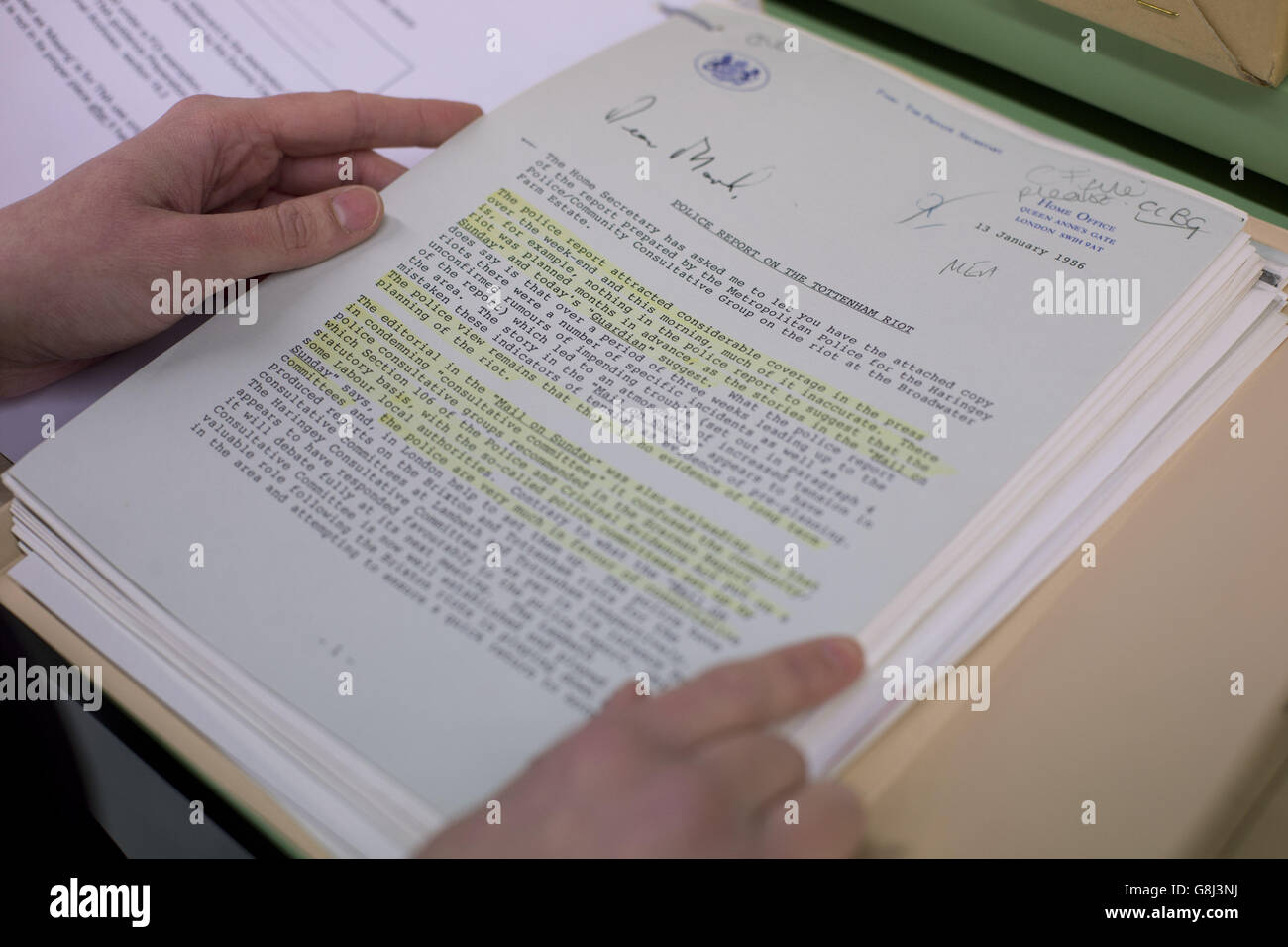 National Archives papers released Stock Photo - Alamy