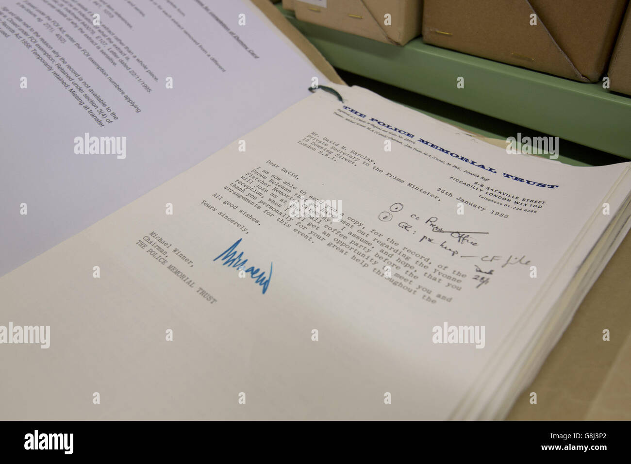 National Archives papers released Stock Photo - Alamy