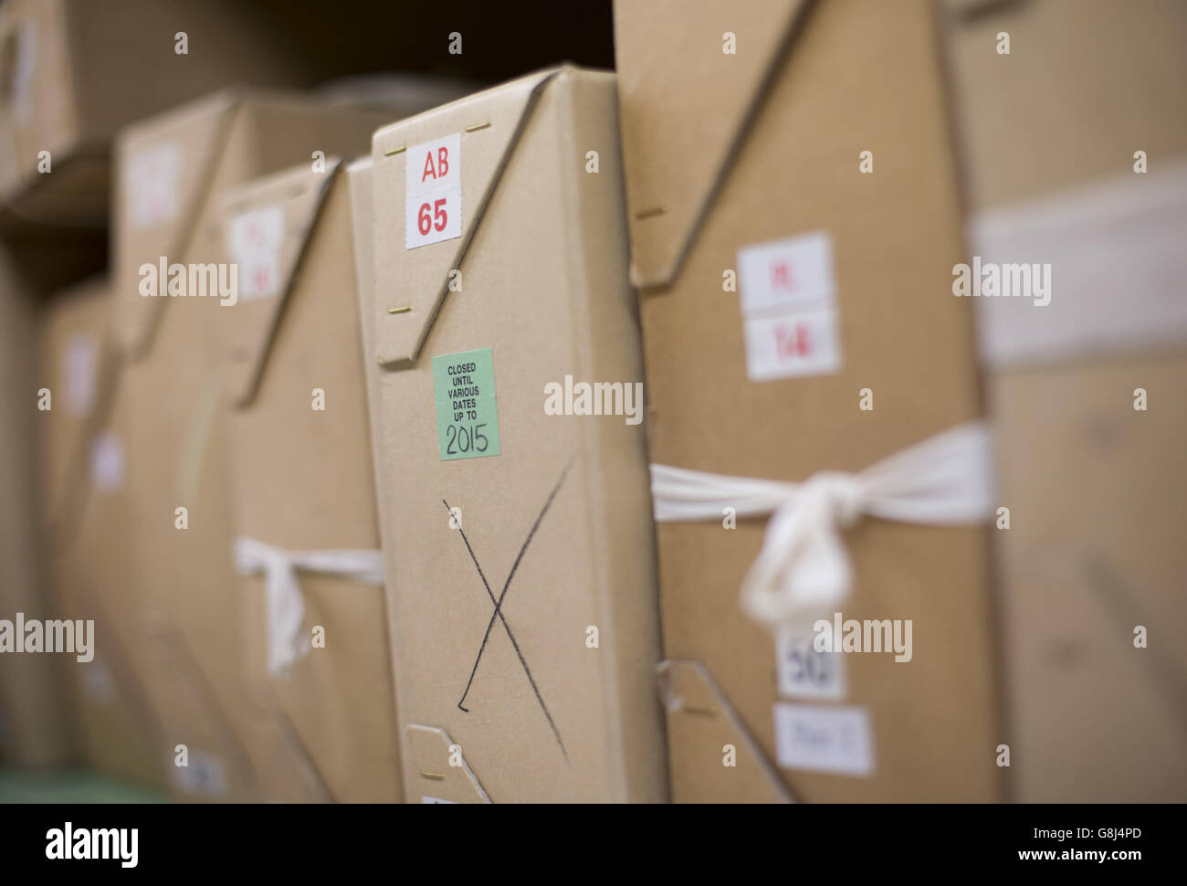 Previously unissued photo dated 22/12/15 of boxes of documents in the ...