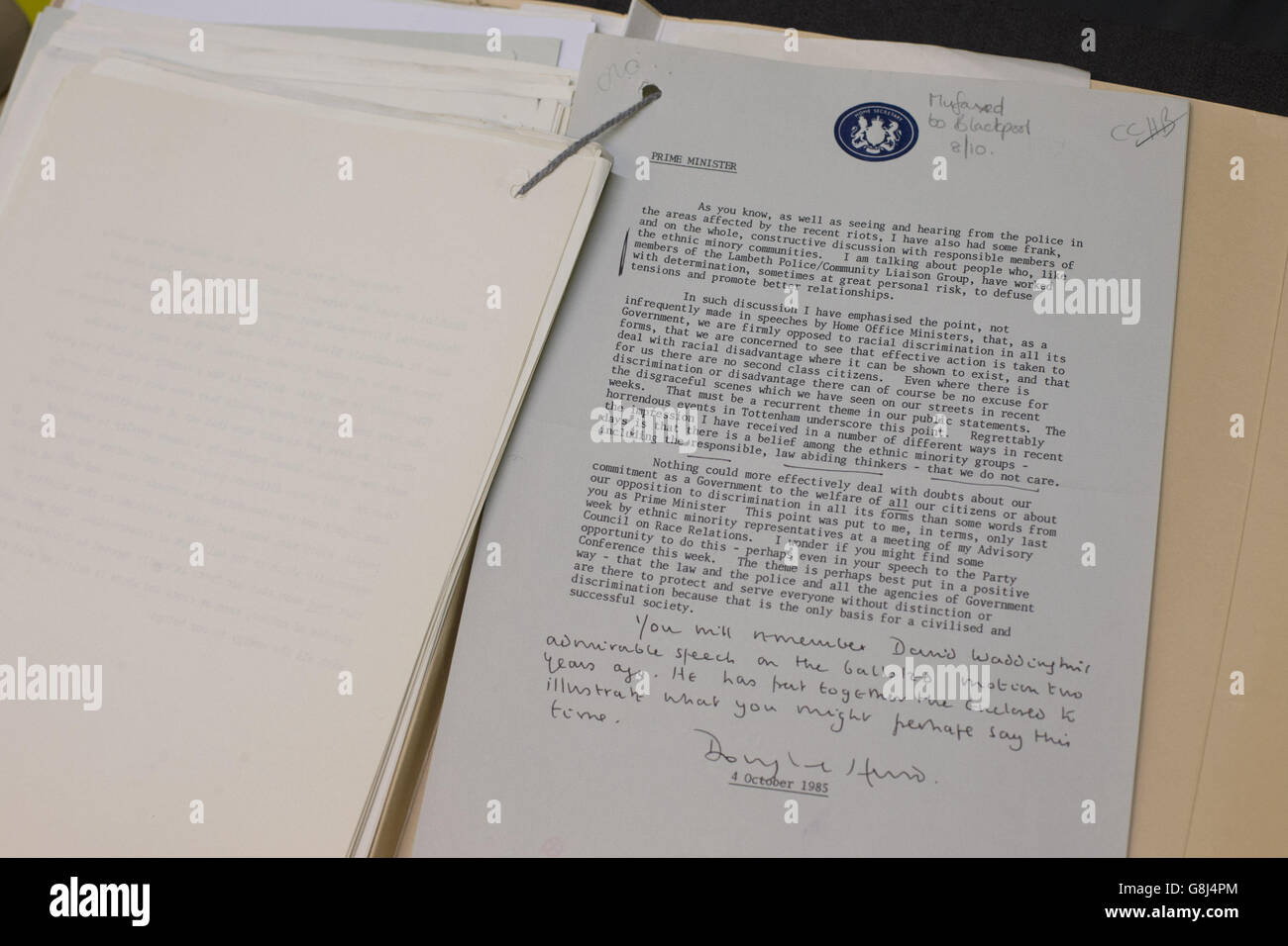 National Archives papers released Stock Photo - Alamy