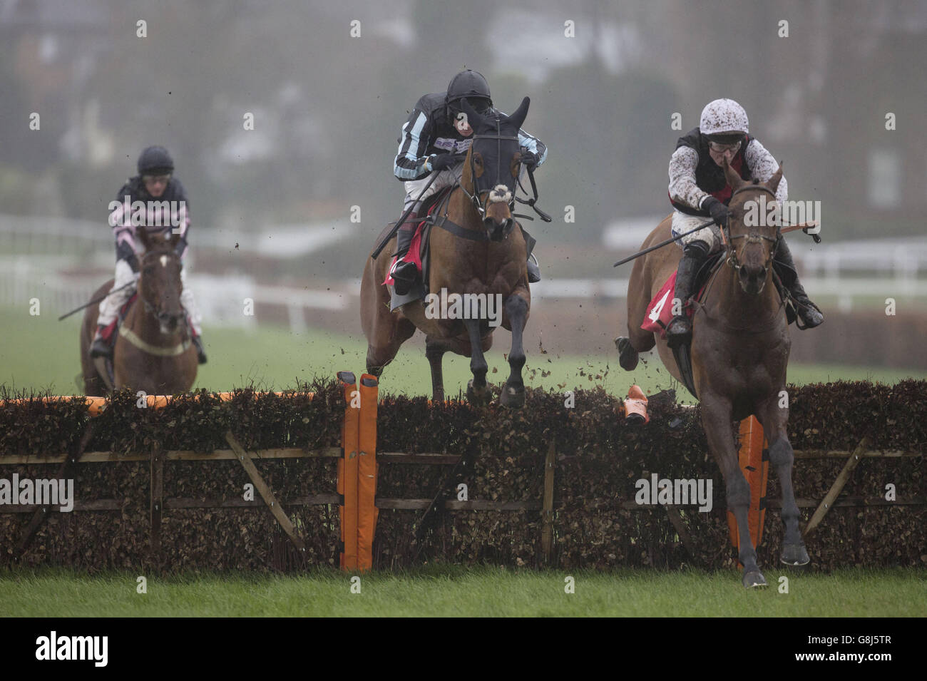 Sandown Park Races - 32Red Day Stock Photo - Alamy