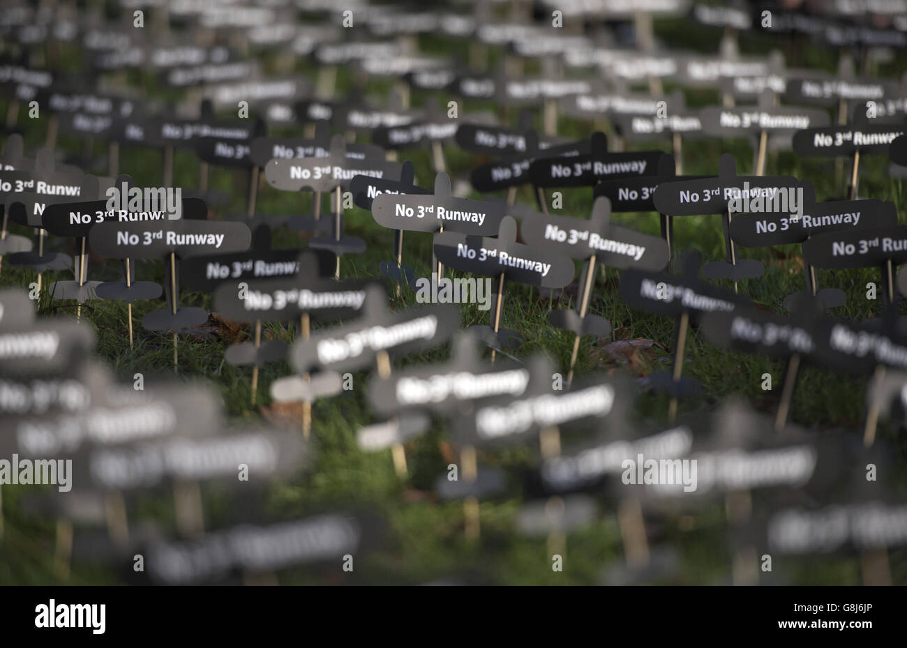 Third runway at Heathrow protest Stock Photo - Alamy