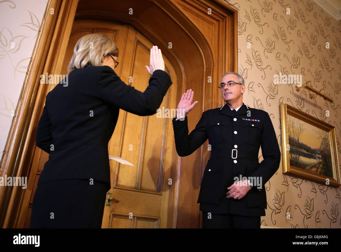 New Police Scotland Chief Constable Phil Gormley takes the oath during ...