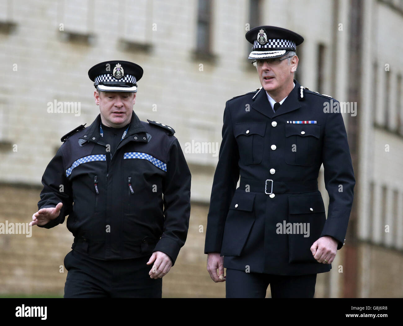 New Police Scotland Chief Constable Phil Gormley (right) after taking ...